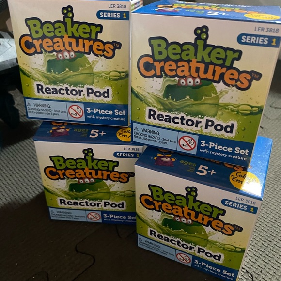 Toys | 4 Beaker Creatures New Stem Reactor Pods | Poshmark